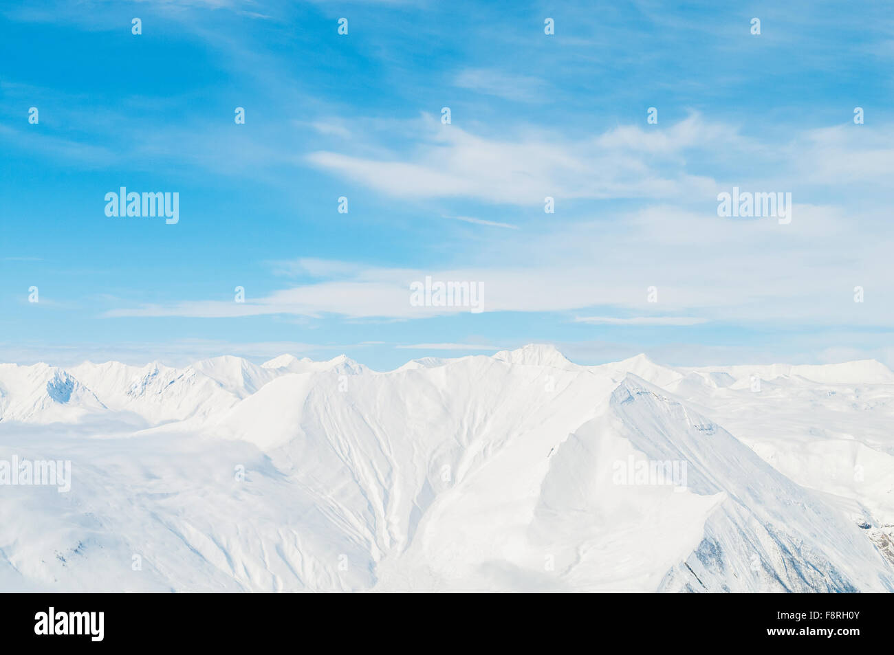 Snow mountains on bright winter day Stock Photo - Alamy