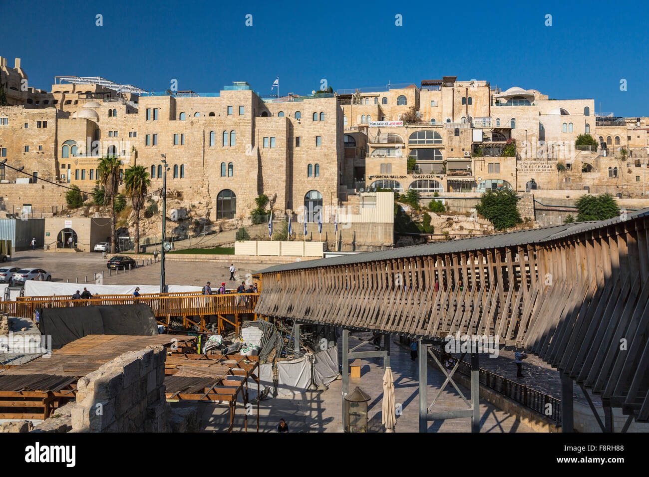 The Jewish Quarter and access ramp to the Temple Mount in Jerusalem ...