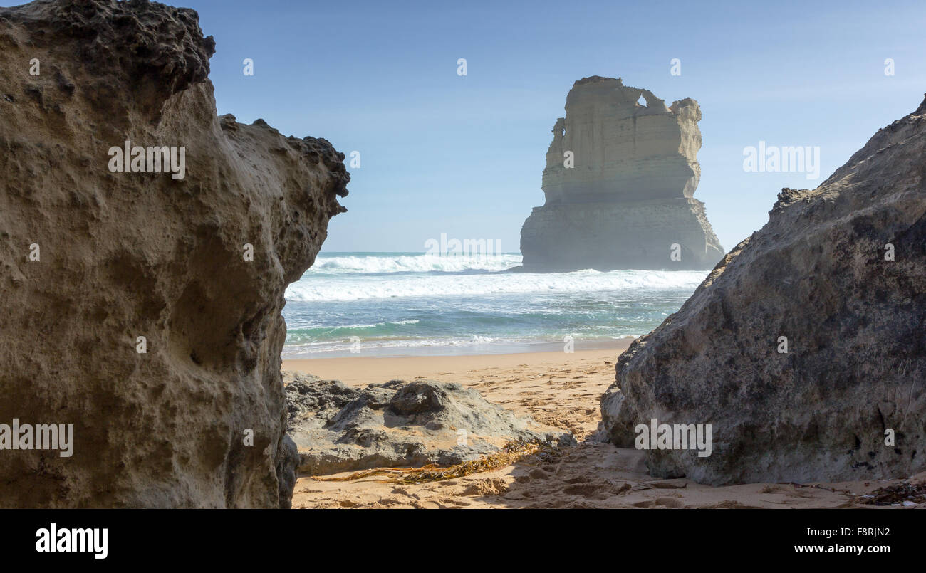 Rock formations in sea, Princetown, Victoria, Australia Stock Photo - Alamy