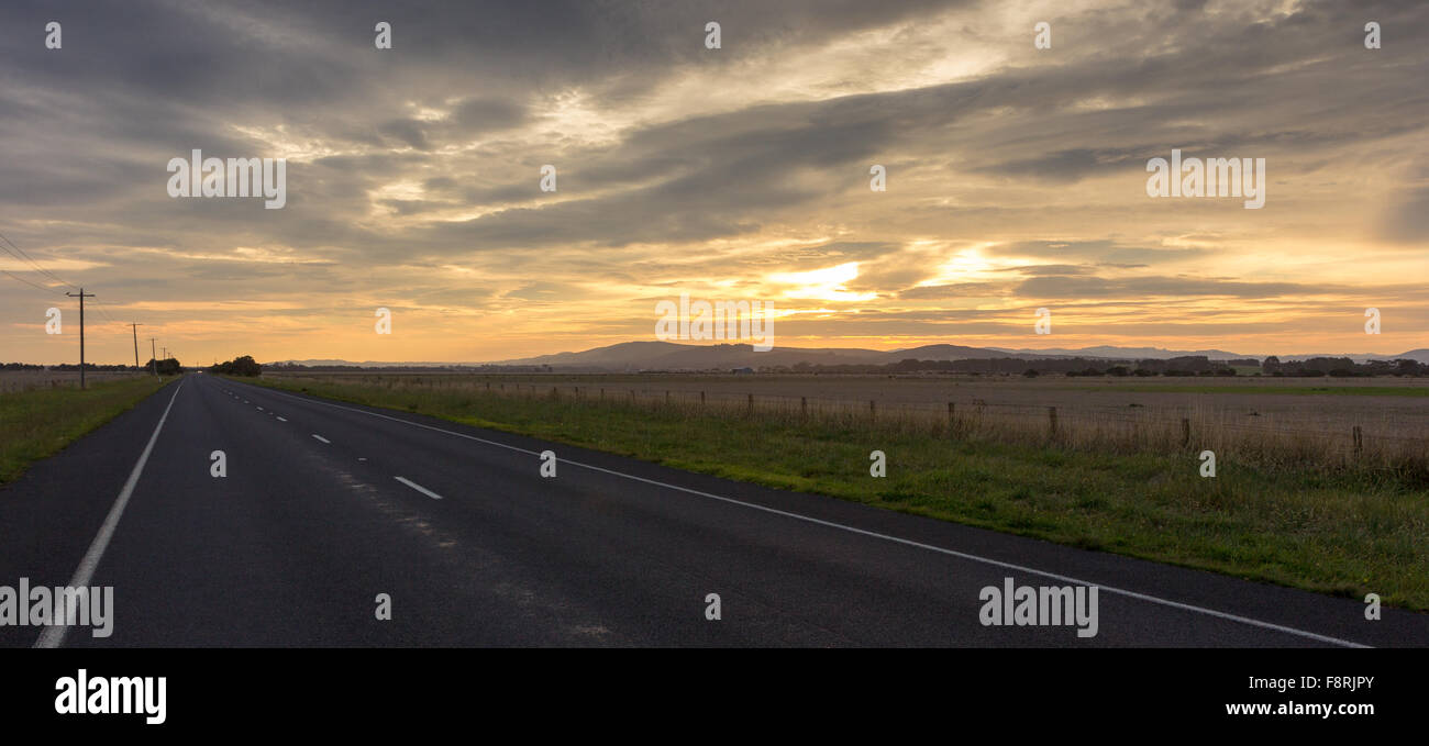 Road at Sunset, Alberton, Victoria, Australia Stock Photo - Alamy