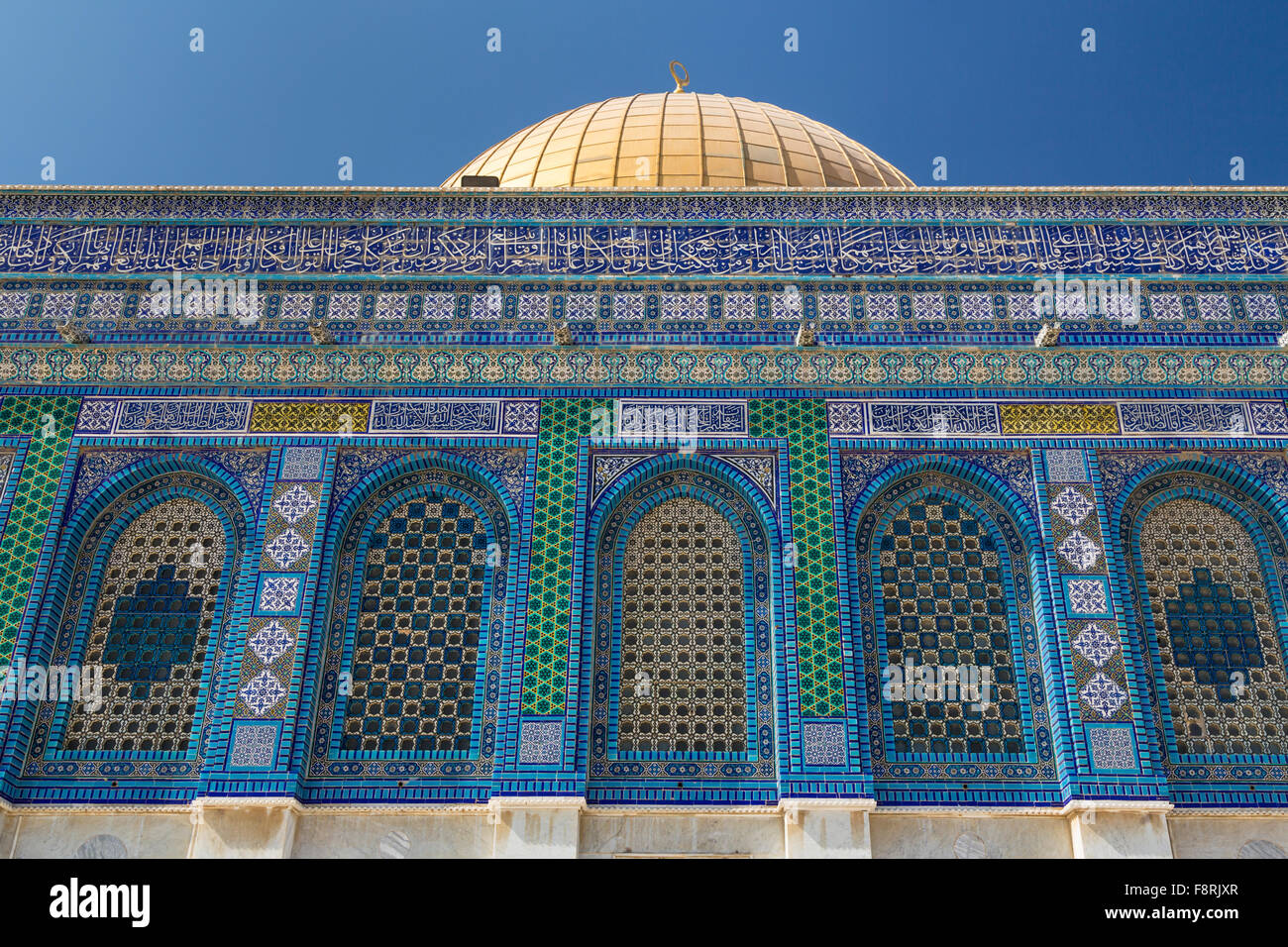 The Dome of the Rock, a Muslim shrine on the Temple Mount in Jerusalem ...