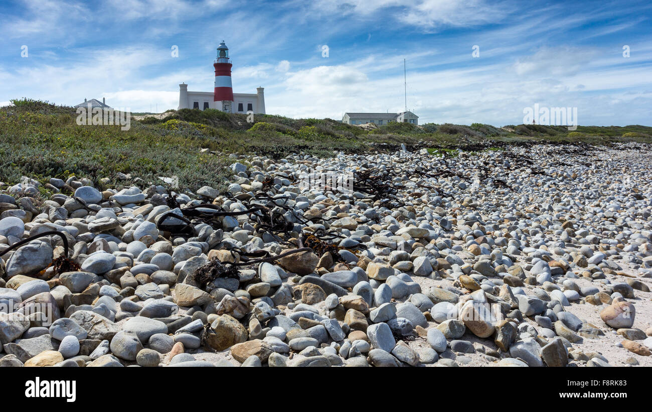 Cape Agulhas lighthouse, L'Agulhas, Western Cape, South Africa Stock ...