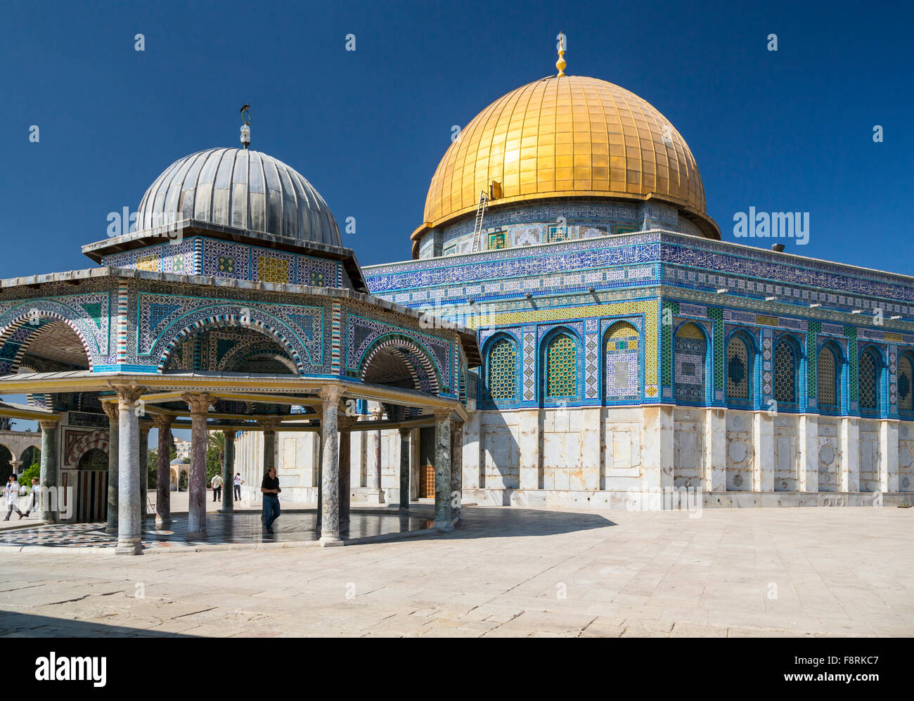 The Dome of the Rock, a Muslim shrine and the Dome of the Chain on the ...