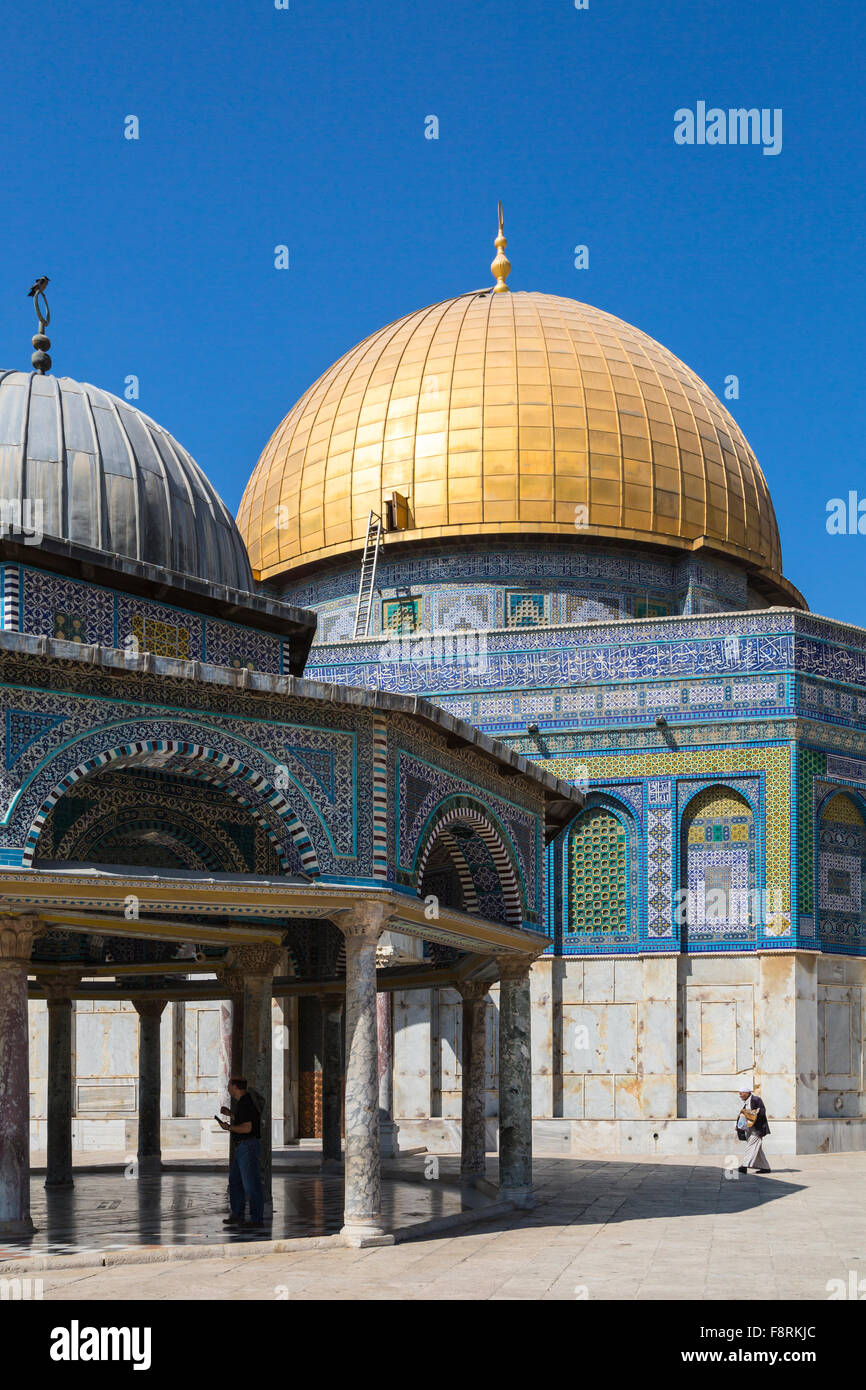 The Dome of the Rock, a Muslim shrine and the dome of the Chain on the ...