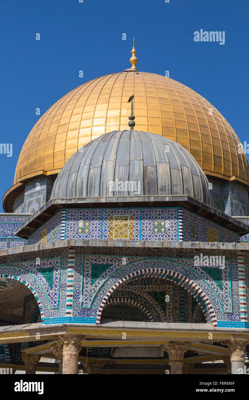 The Dome of the Rock, a Muslim shrine and the Dome of the chain on the ...