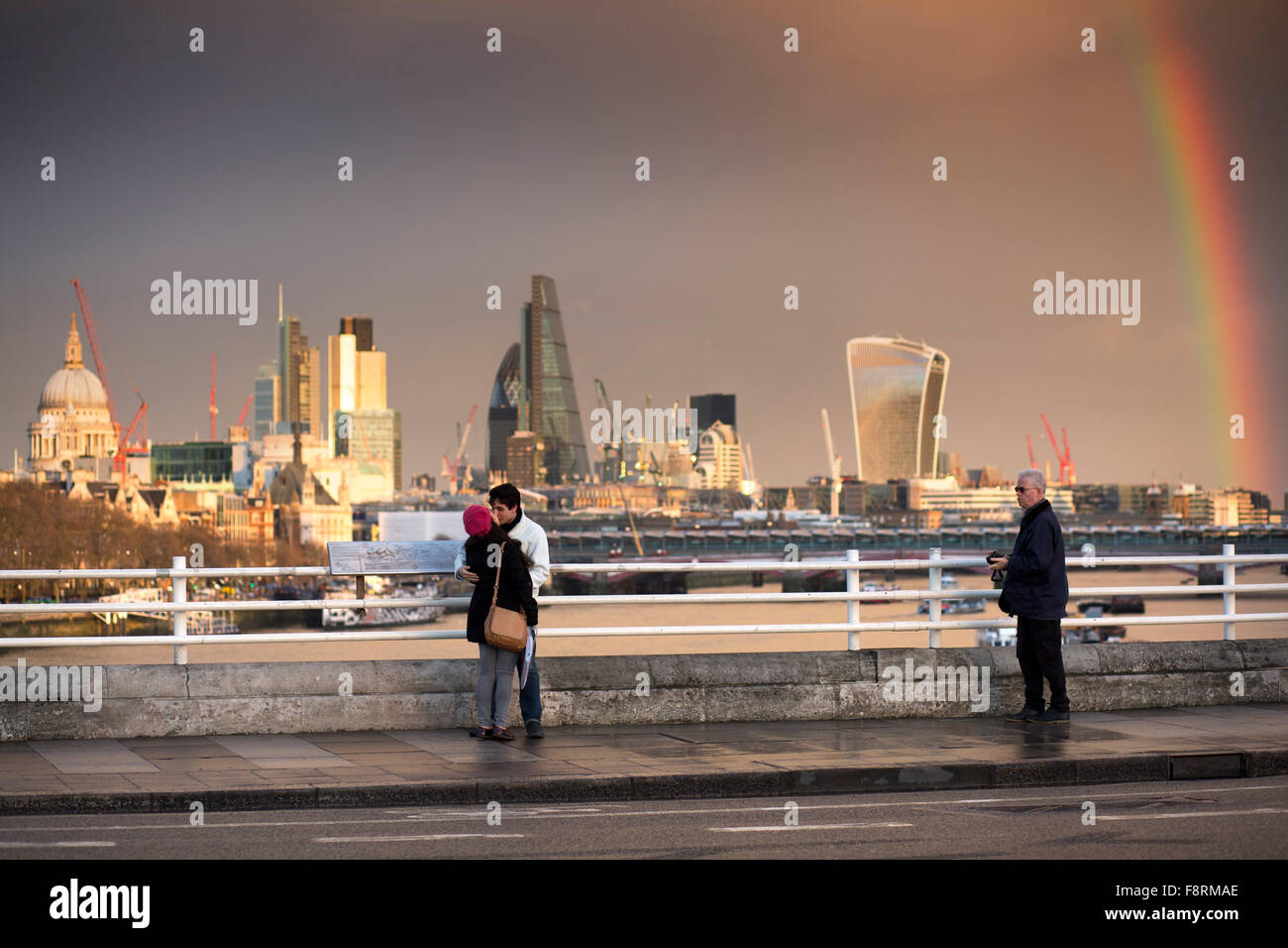 Rainbow over city of london city hi-res stock photography and images ...