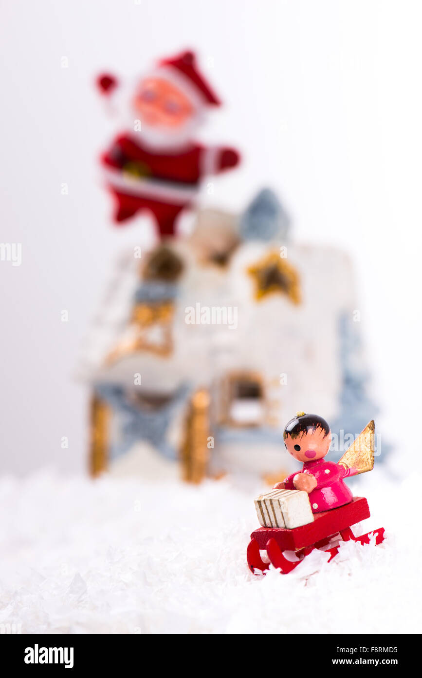 Santa claus with angels hi-res stock photography and images - Alamy