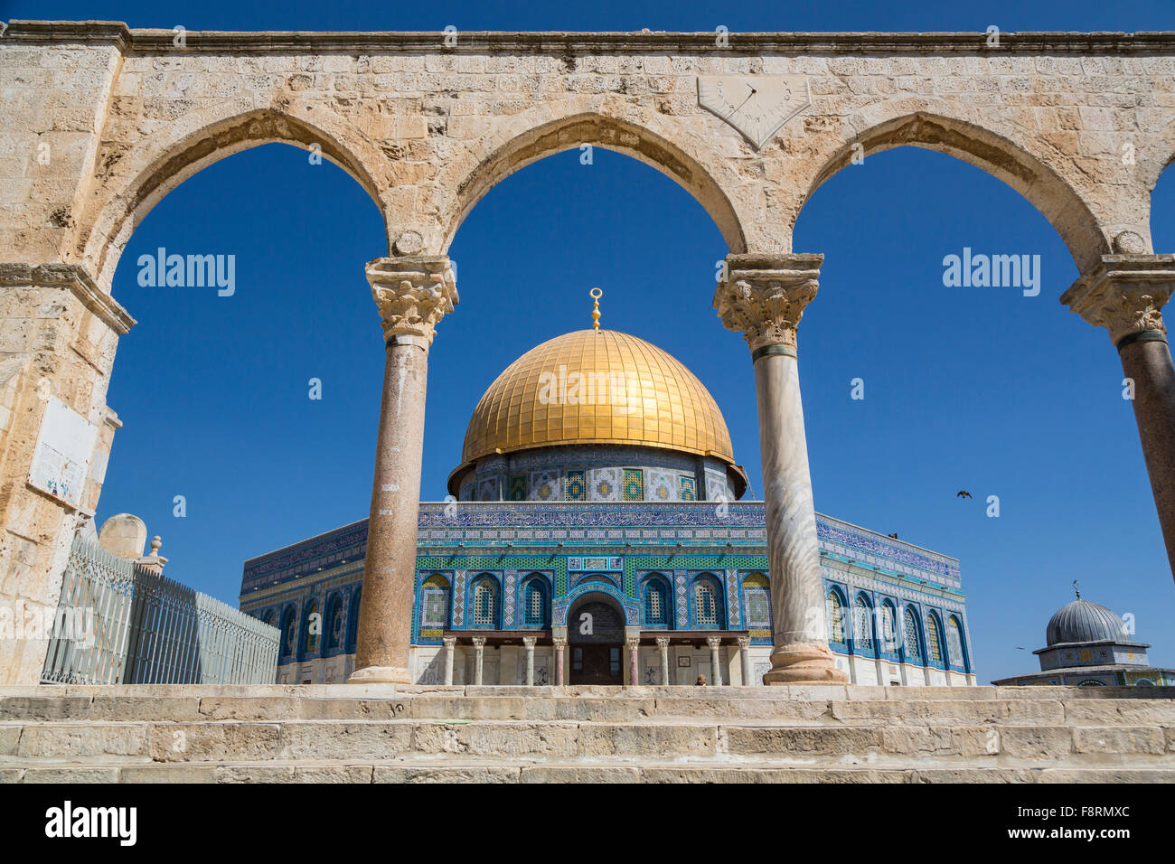 The Dome of the Rock, a Muslim shrine on the Temple Mount in Jerusalem ...