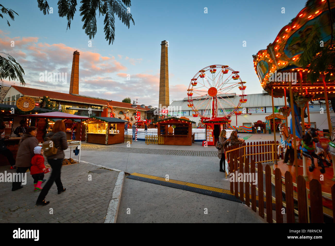 Christmas fair and market in the neighbourhood of Gazi in the old ...