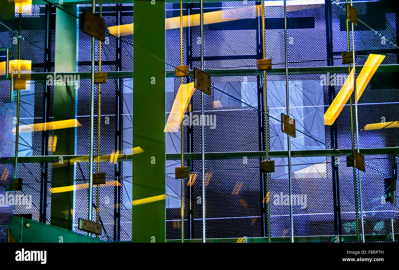 Interior detail of a mixed structure design in the Federation Square ...