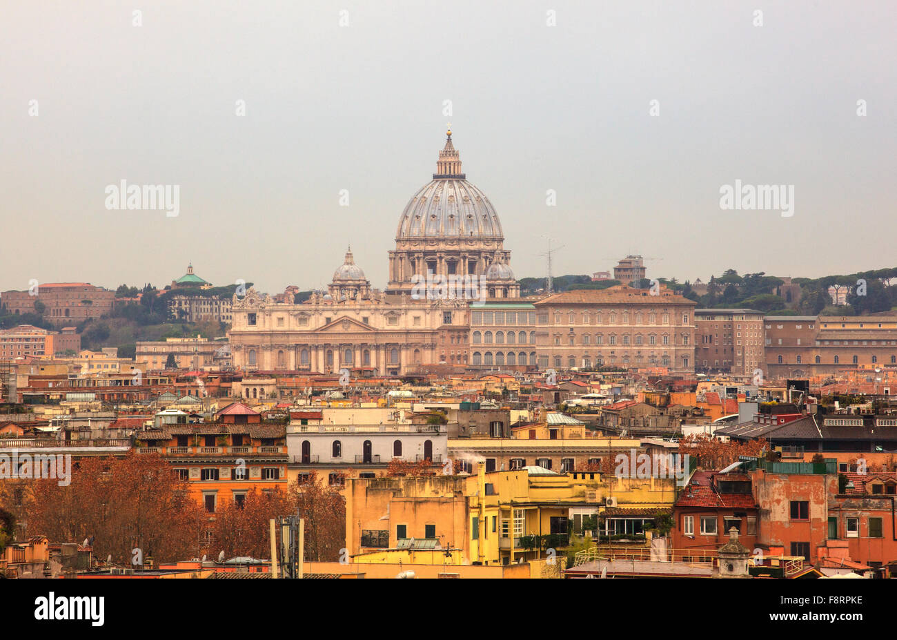 View of the St. Peter's Basilica from Pincio in Rome Stock Photo - Alamy