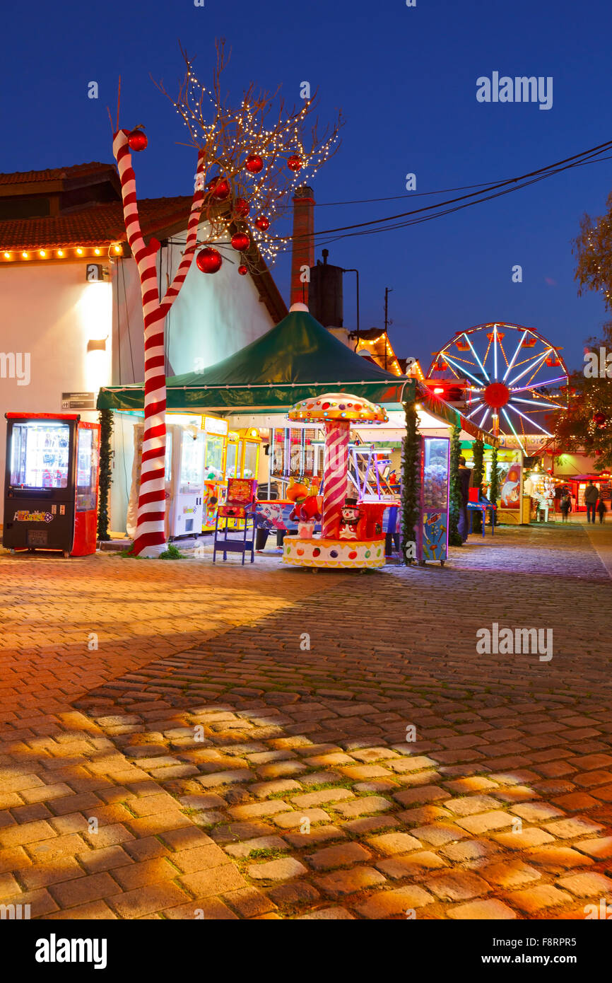 Christmas fair and market in the neighbourhood of Gazi in the old ...
