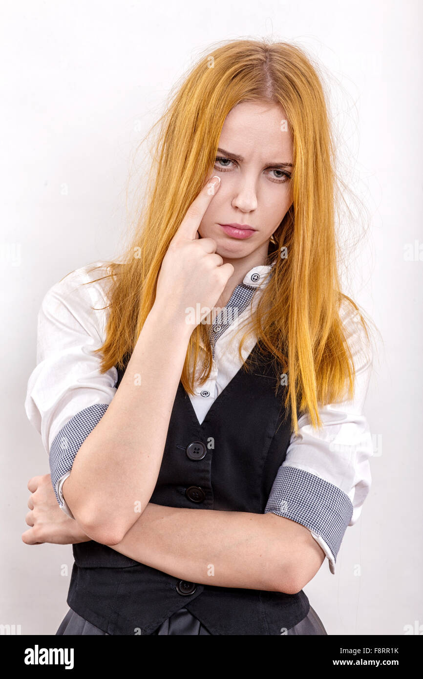 Beauty girl crying tears hi-res stock photography and images - Alamy