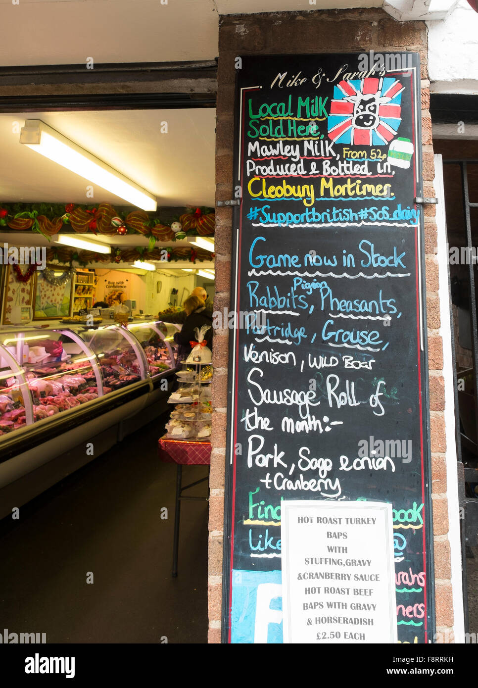 Butcher shop blackboard sign hi-res stock photography and images - Alamy