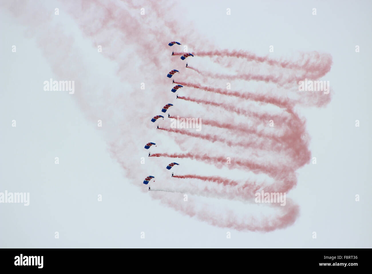 The Rhyl airshow August bank holiday 2015 with the RAF Red Devils ...