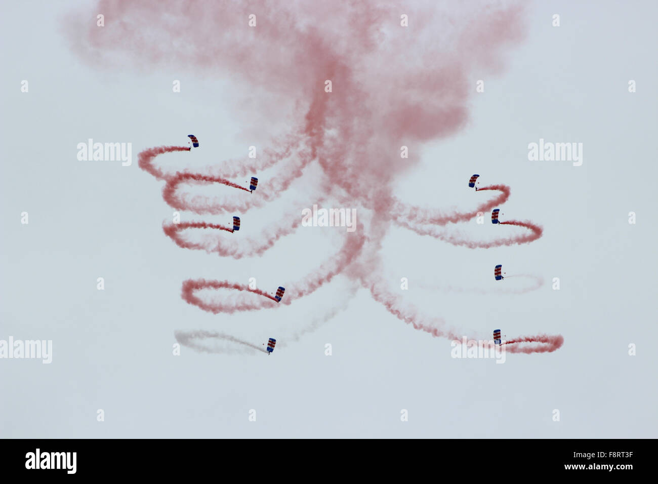 The Rhyl airshow August bank holiday 2015 with the RAF Red Devils ...