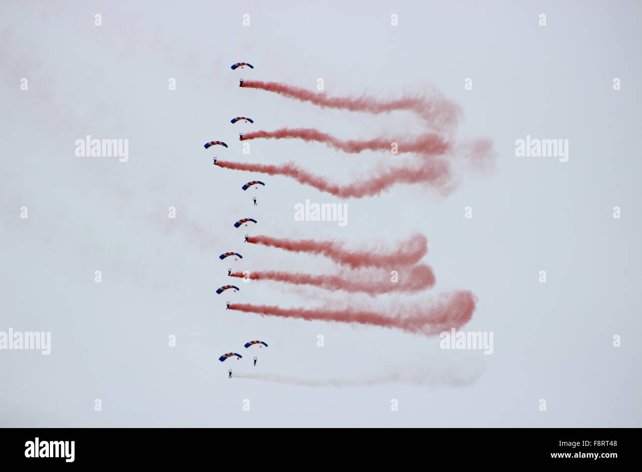 The Rhyl airshow August bank holiday 2015 with the RAF Red Devils ...