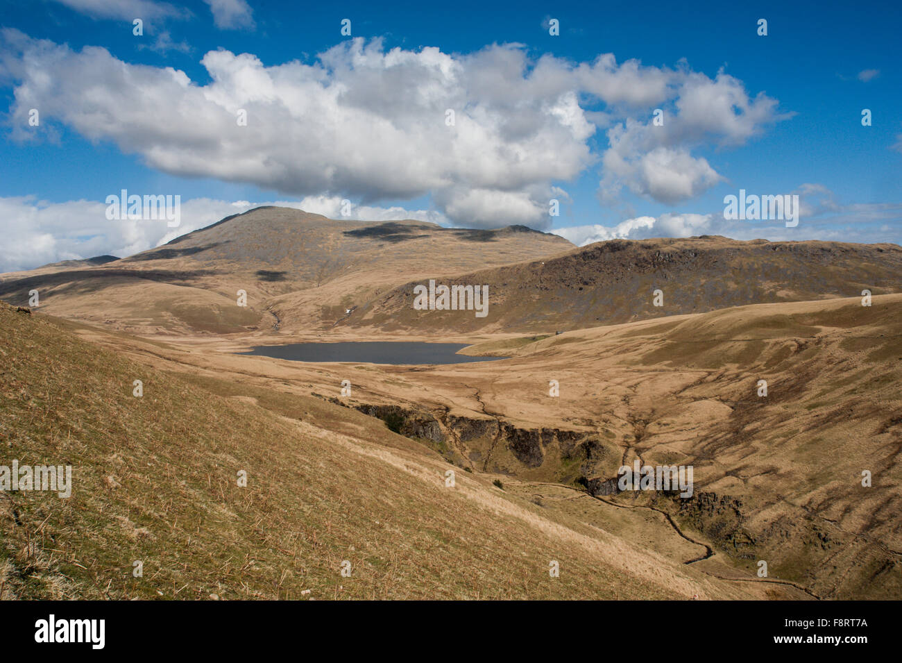 Scafell Burnmoor Tarn and Miterdale Head Cumbria Stock Photo - Alamy