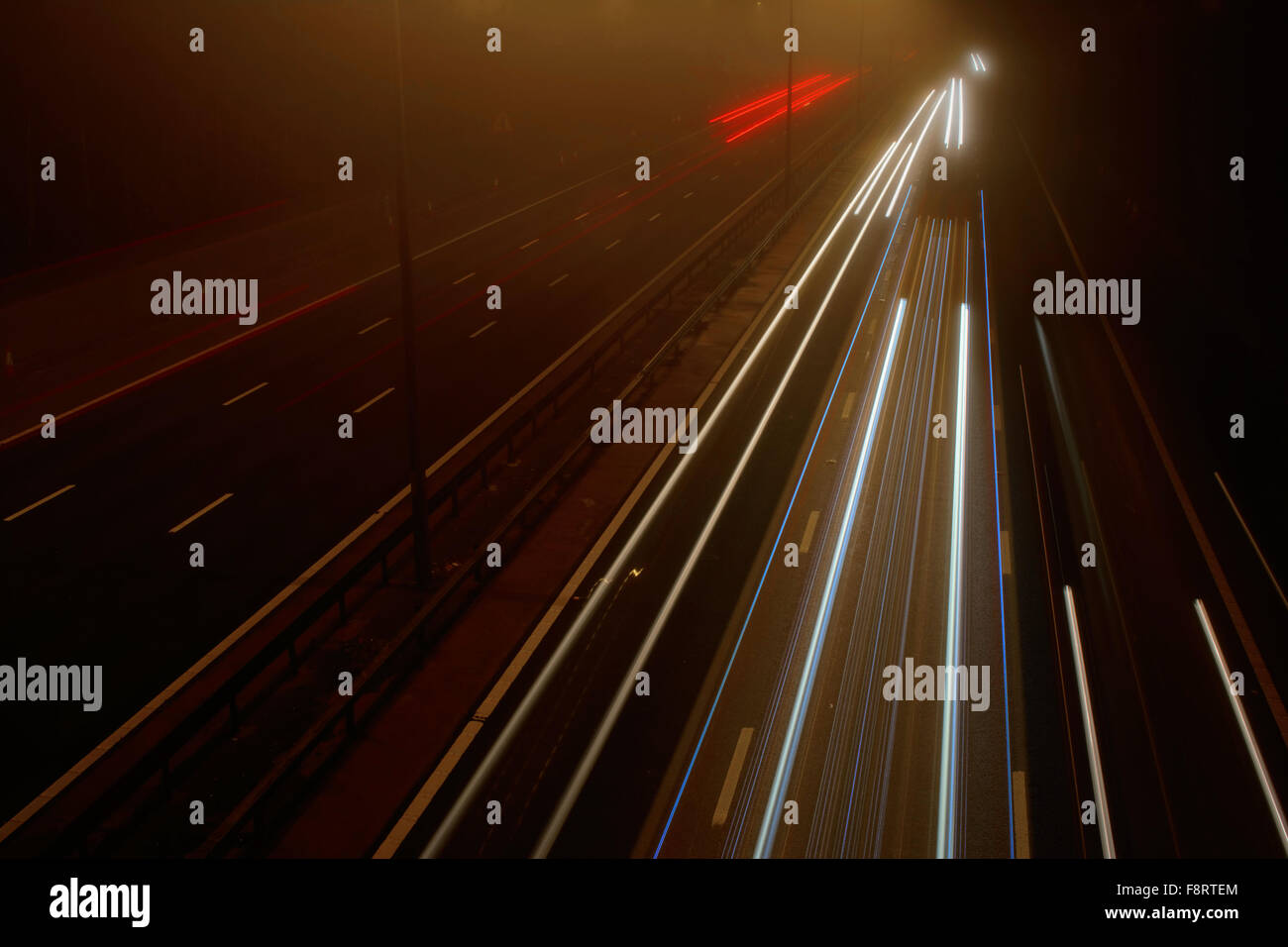 Long Exposure Motorway Traffic Stock Photo - Alamy