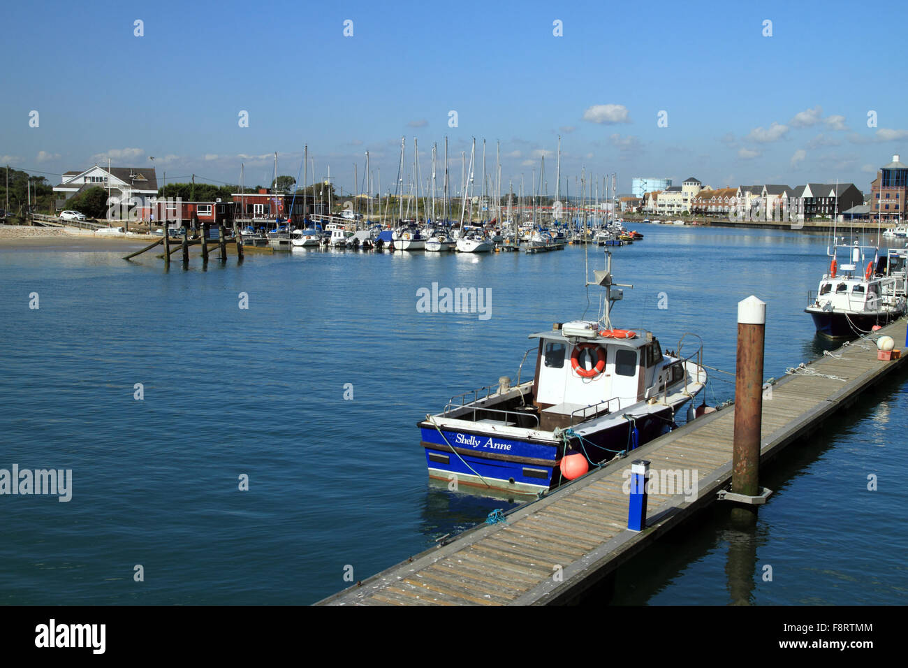 Littlehampton, West Sussex - looking upstream from the walkway beside ...