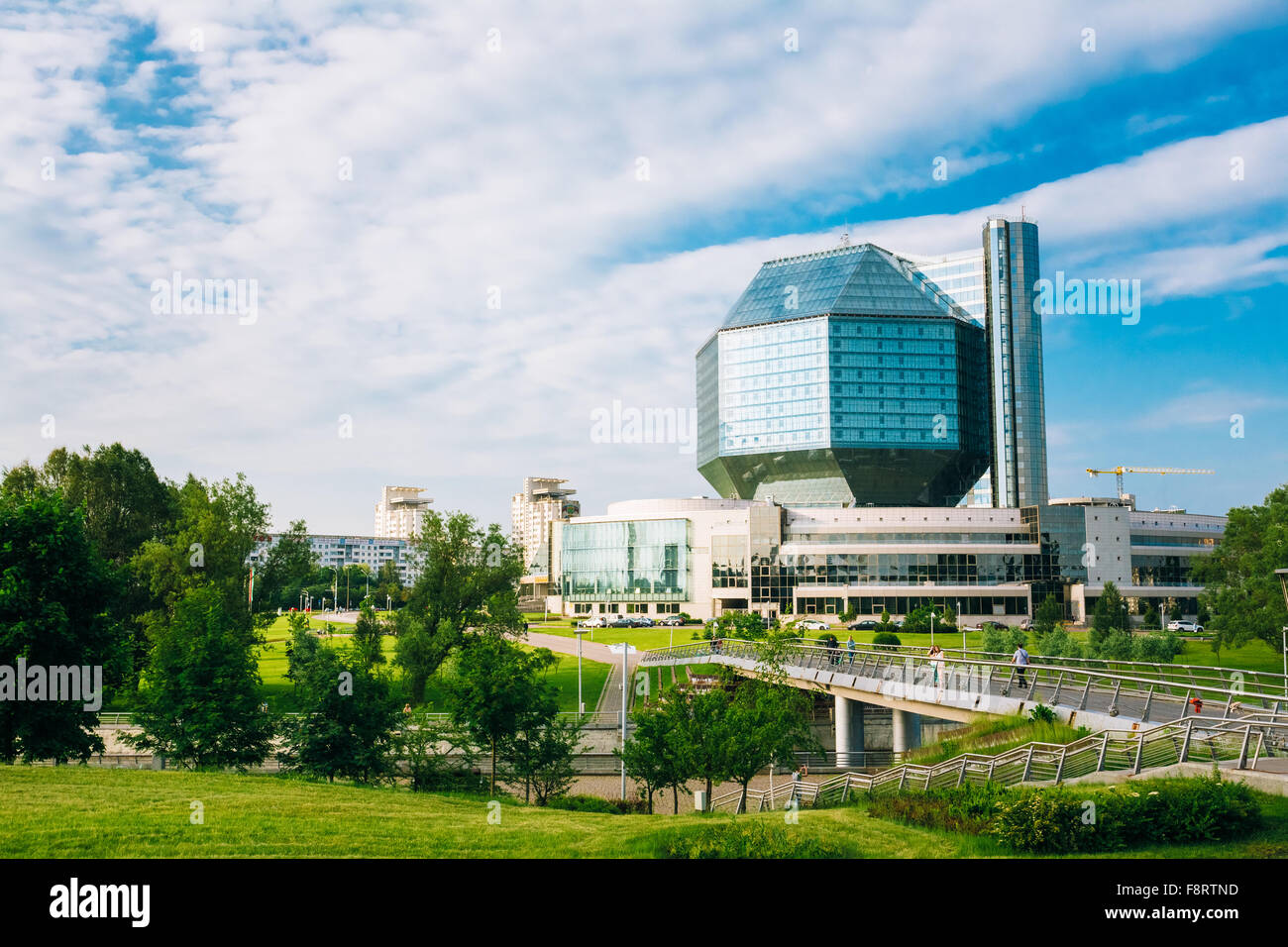 MINSK, BELARUS - June 3, 2014: Building Of National Library Of Belarus ...