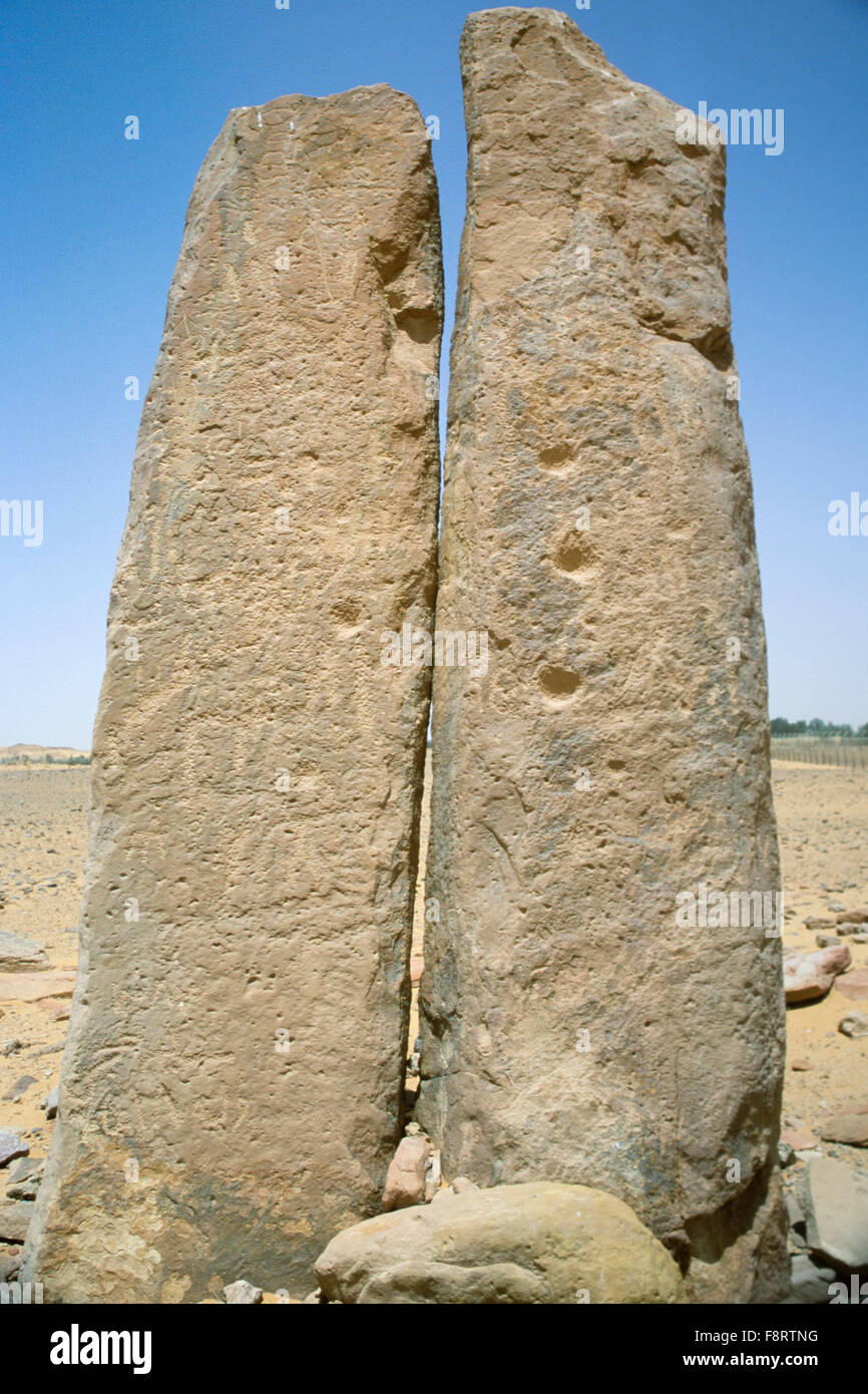 Ancient Rajajil standing stones in Sakaka, in the Al-Jawf, or Al-Jouf ...