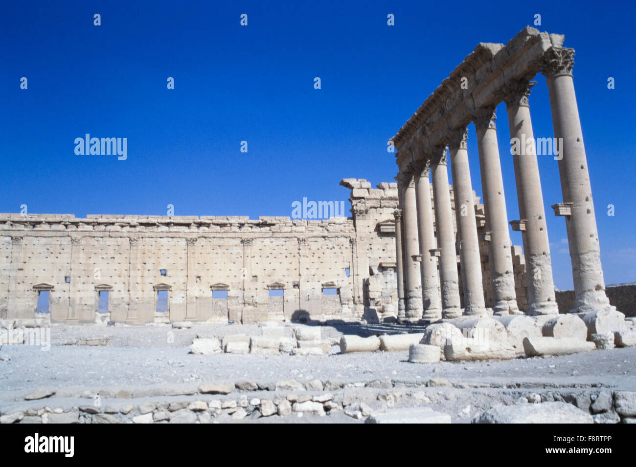 Part of the ruins at Palmyra in Syria. Palmyra is an ancient Semitic ...