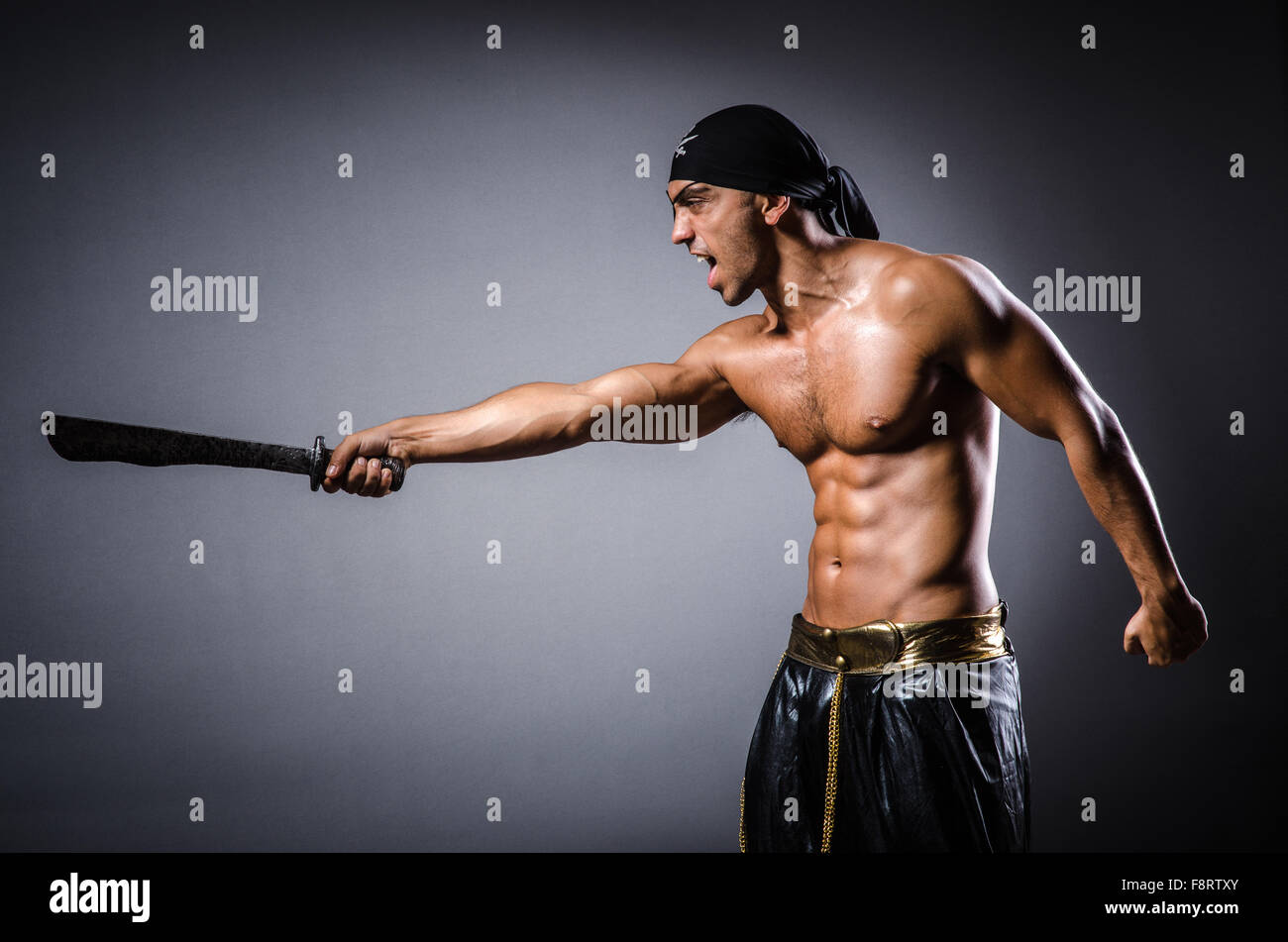 Ripper pirate in the dark room Stock Photo - Alamy