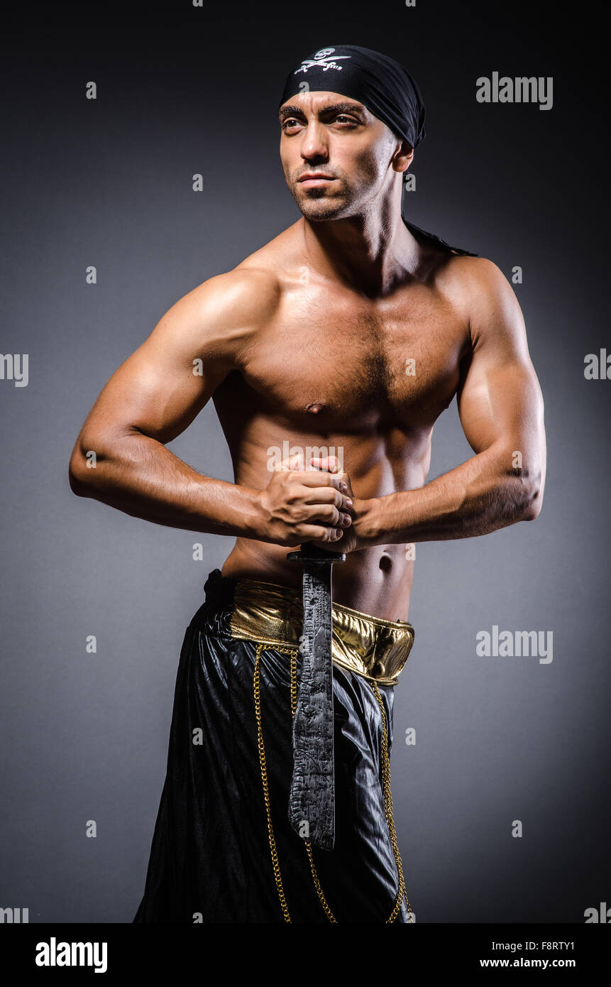 Ripper pirate in the dark room Stock Photo - Alamy