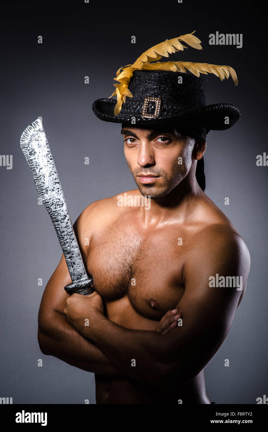 Ripper pirate in the dark room Stock Photo - Alamy