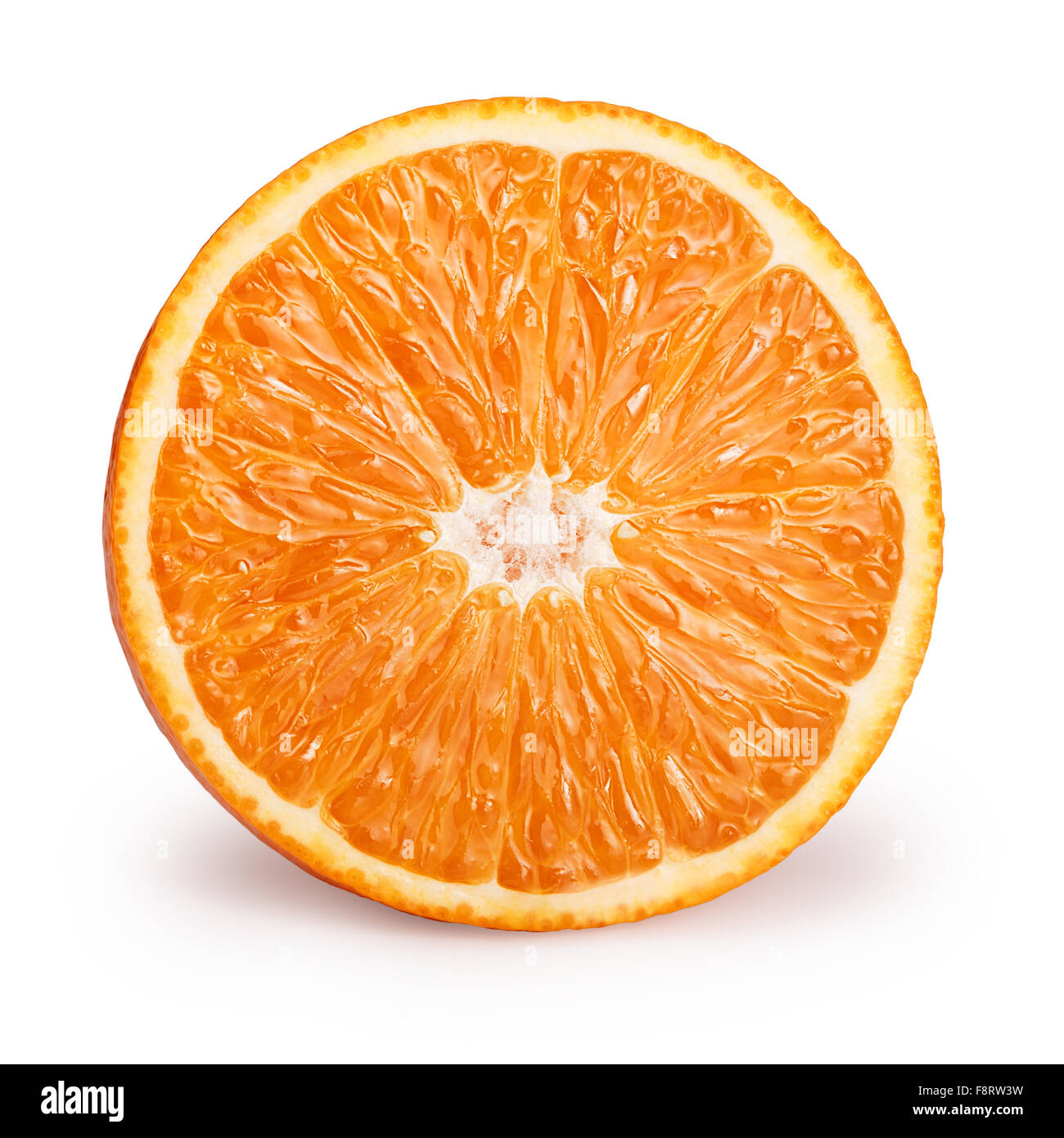 Single orange half without leaves. Infinite depth of field,clipping ...