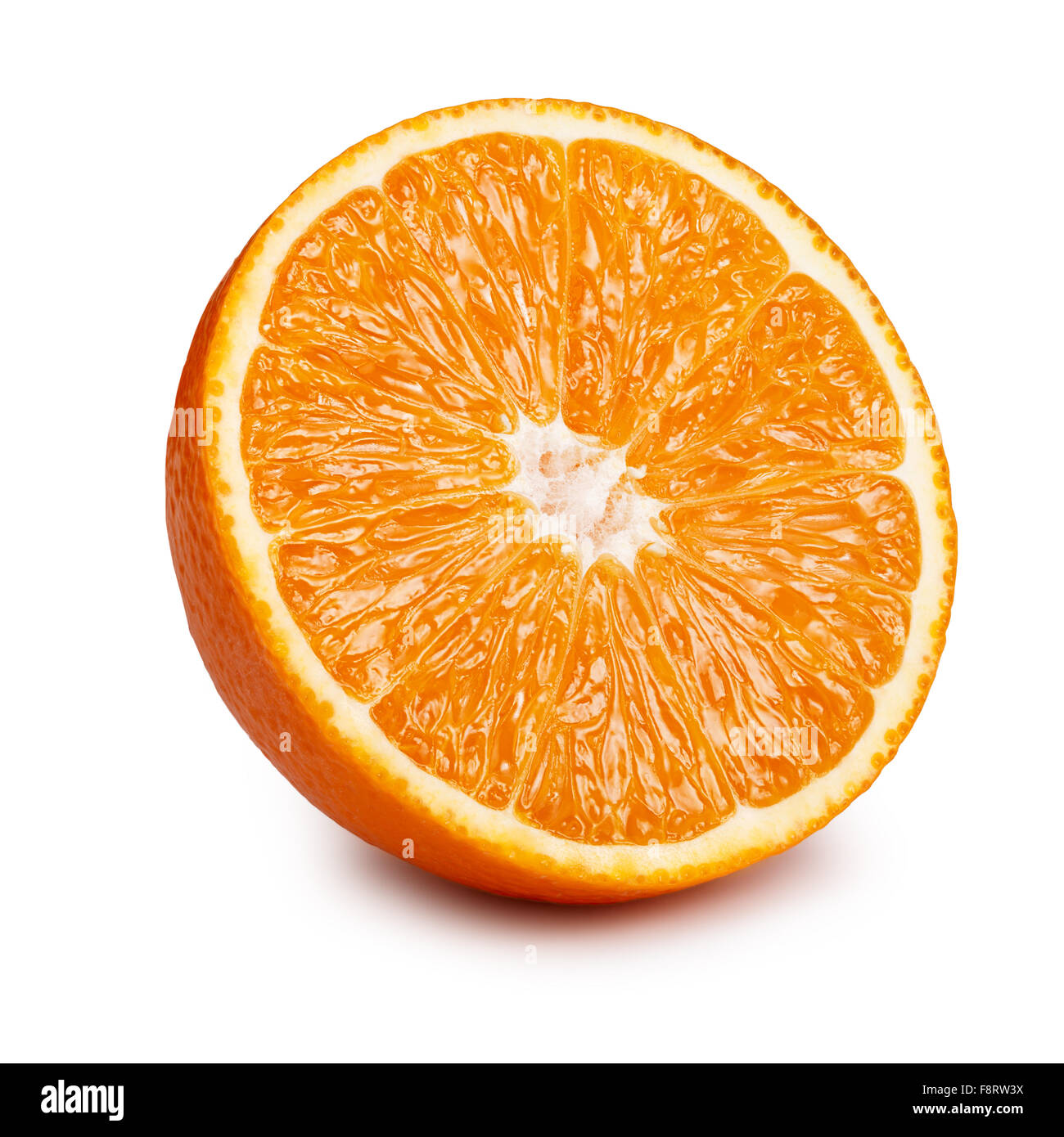 Single orange half without leaves. Infinite depth of field,clipping ...