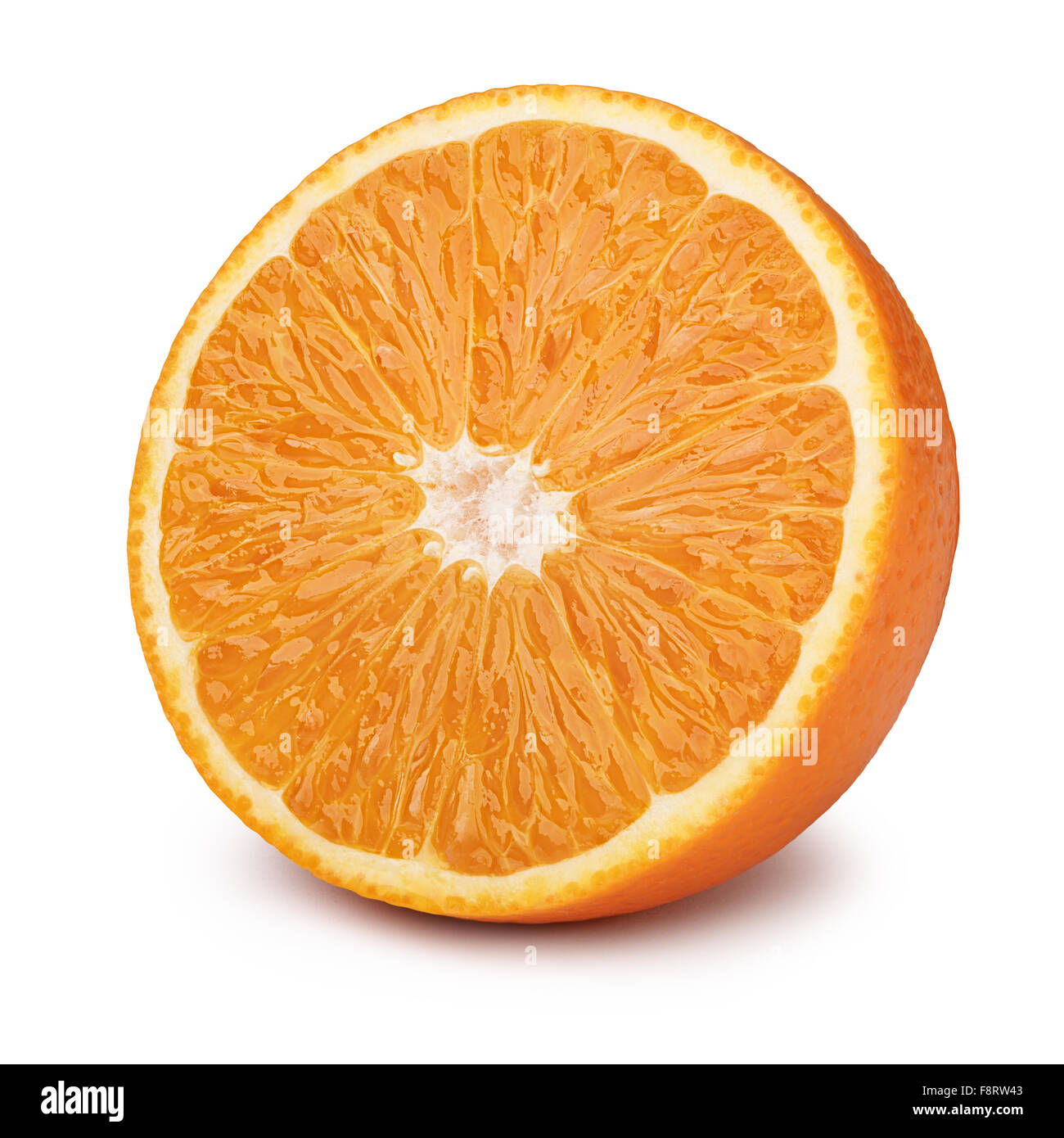 Single orange half without leaves. Infinite depth of field,clipping ...