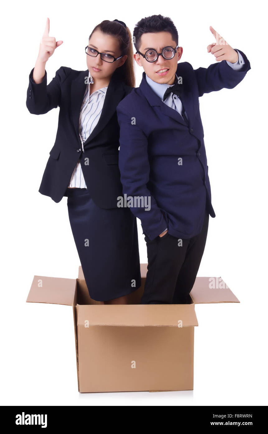 Pair of young in the box Stock Photo - Alamy