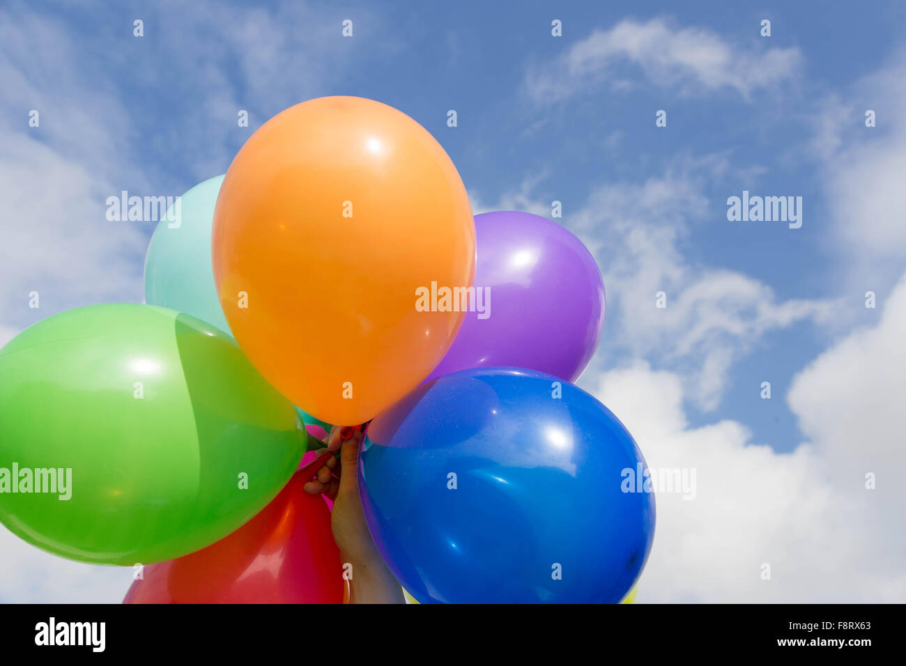 Balloons in the sky Stock Photo - Alamy