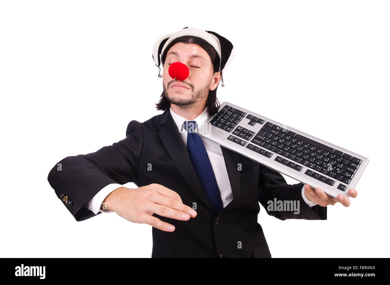 Funny clown keyboard on white hi-res stock photography and images - Alamy