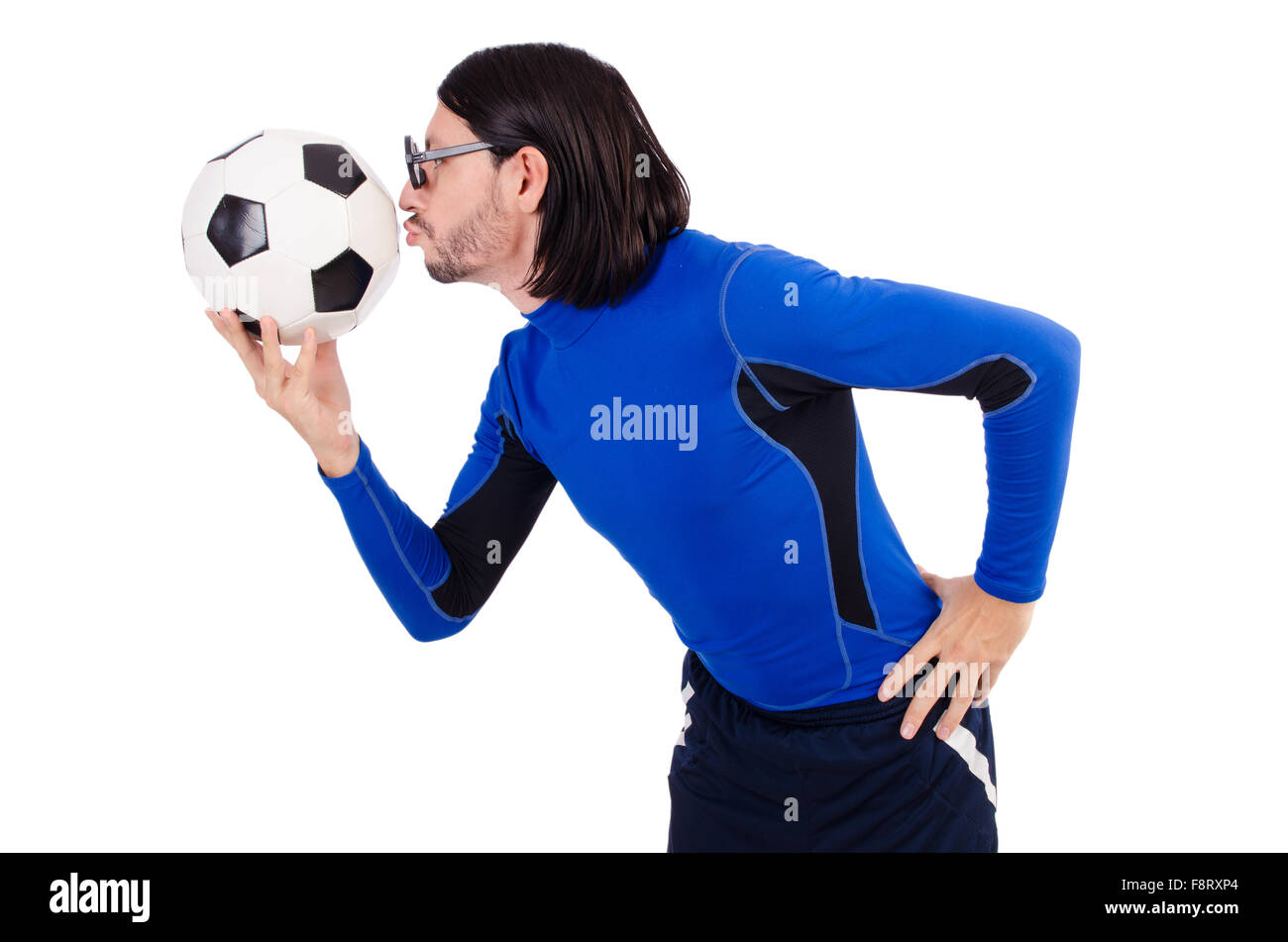 Football player isolated on the white background Stock Photo - Alamy