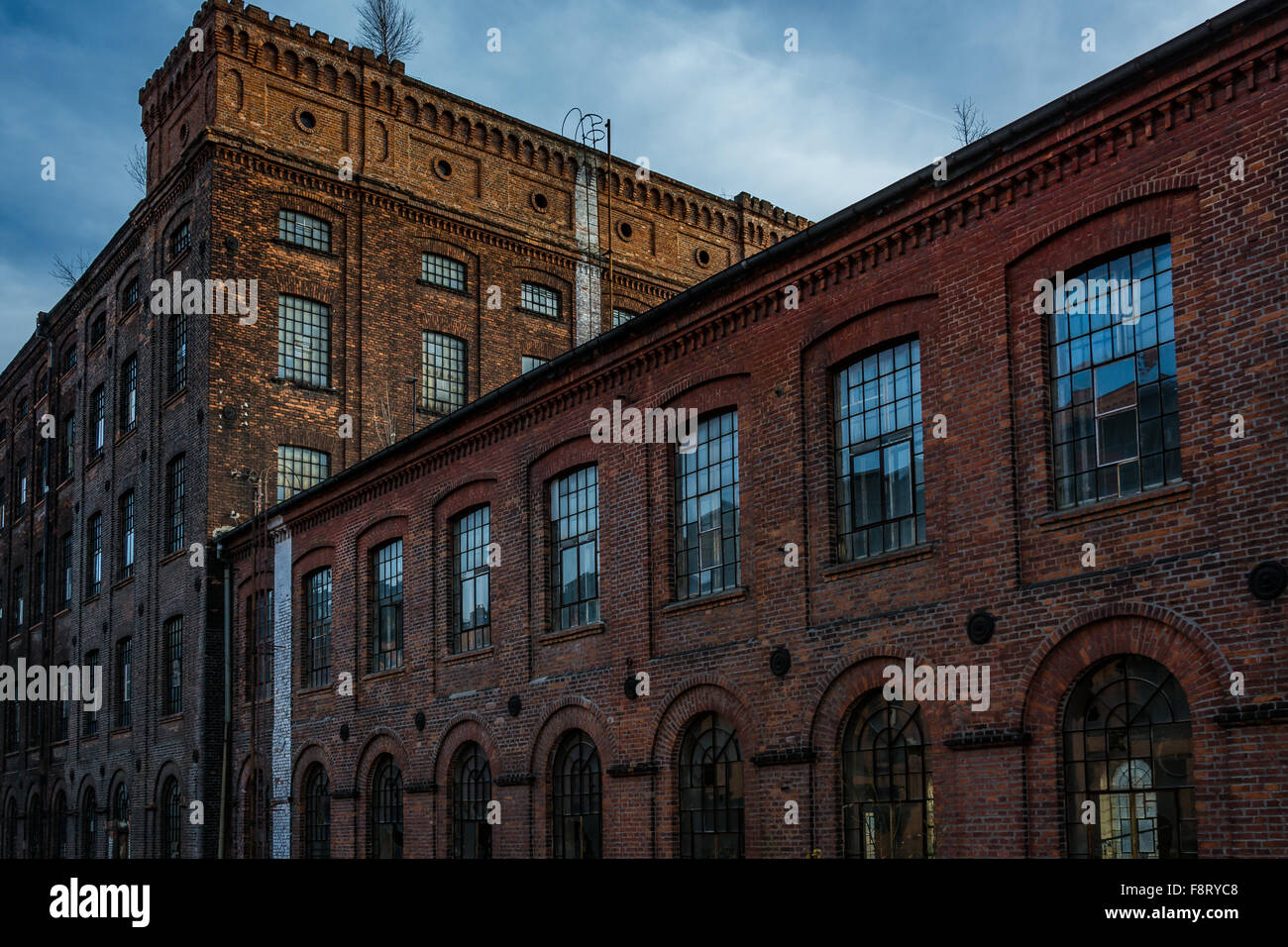 Facade of an old textile factory, Lodz, Poland Stock Photo - Alamy