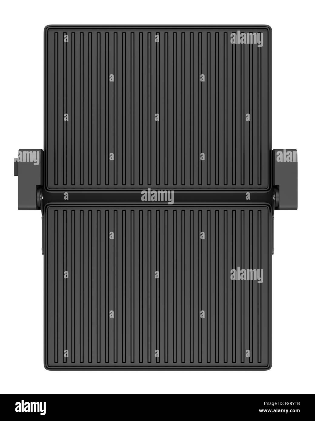 top view of electric grill isolated on white background Stock Photo - Alamy