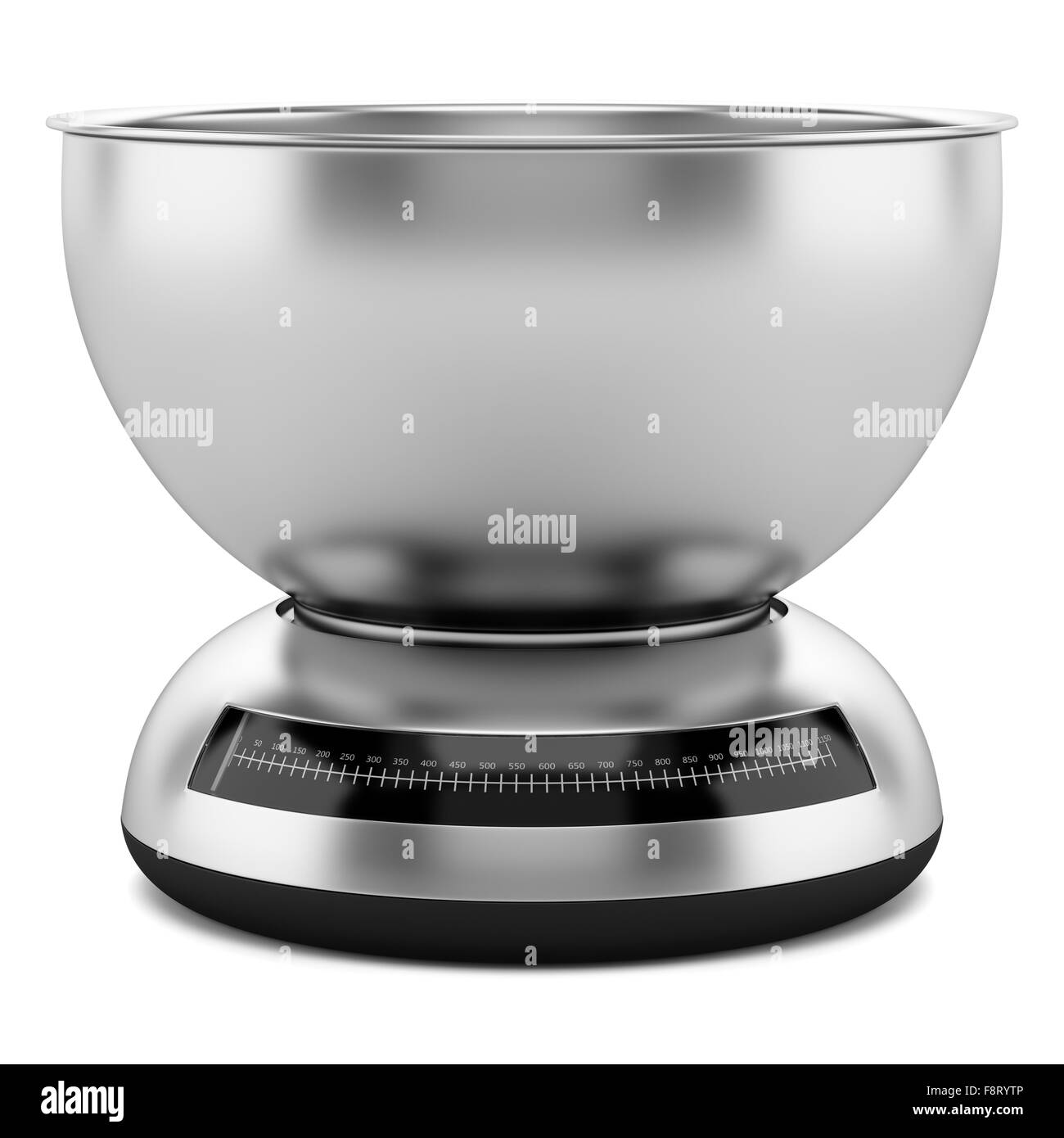 metallic kitchen scale isolated on white background Stock Photo - Alamy