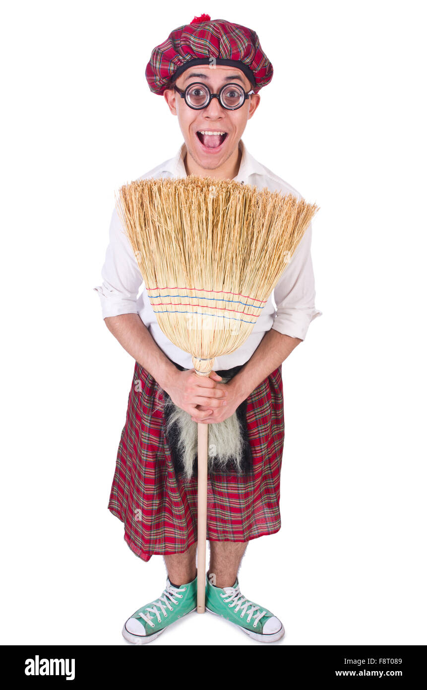 Funny scotsman isolated on the white background Stock Photo - Alamy