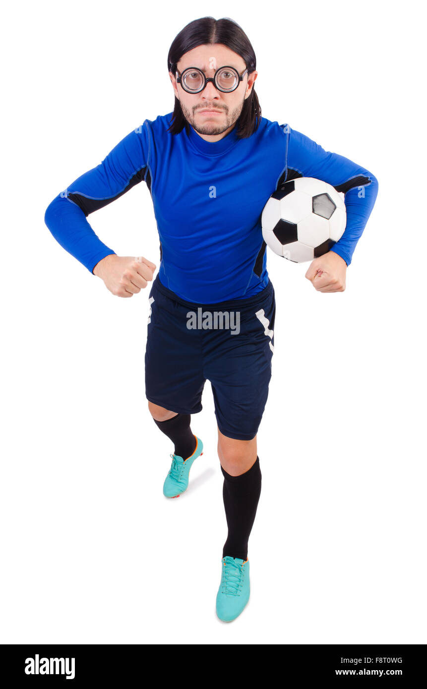 Football player isolated on the white background Stock Photo - Alamy