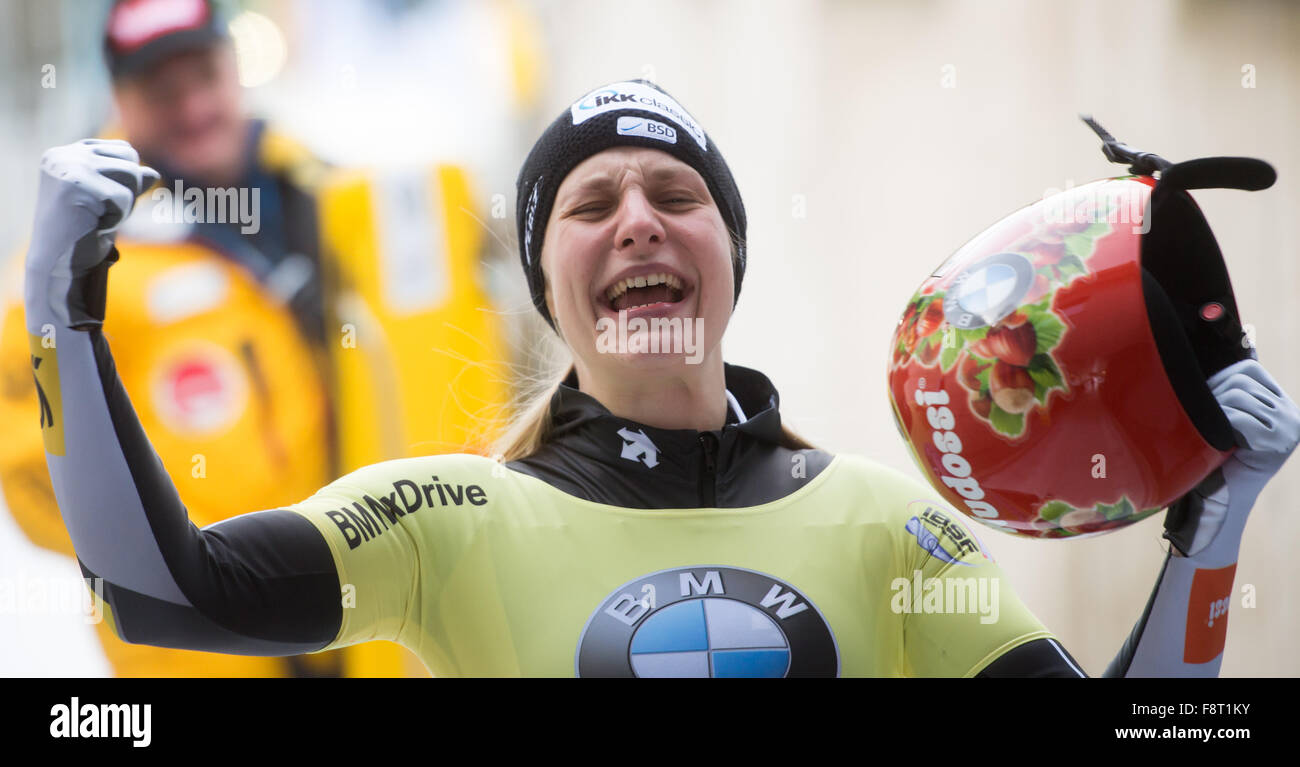 Koenigssee, Germany. 11th Dec, 2015. German Skeleton racer Tina Hermann ...