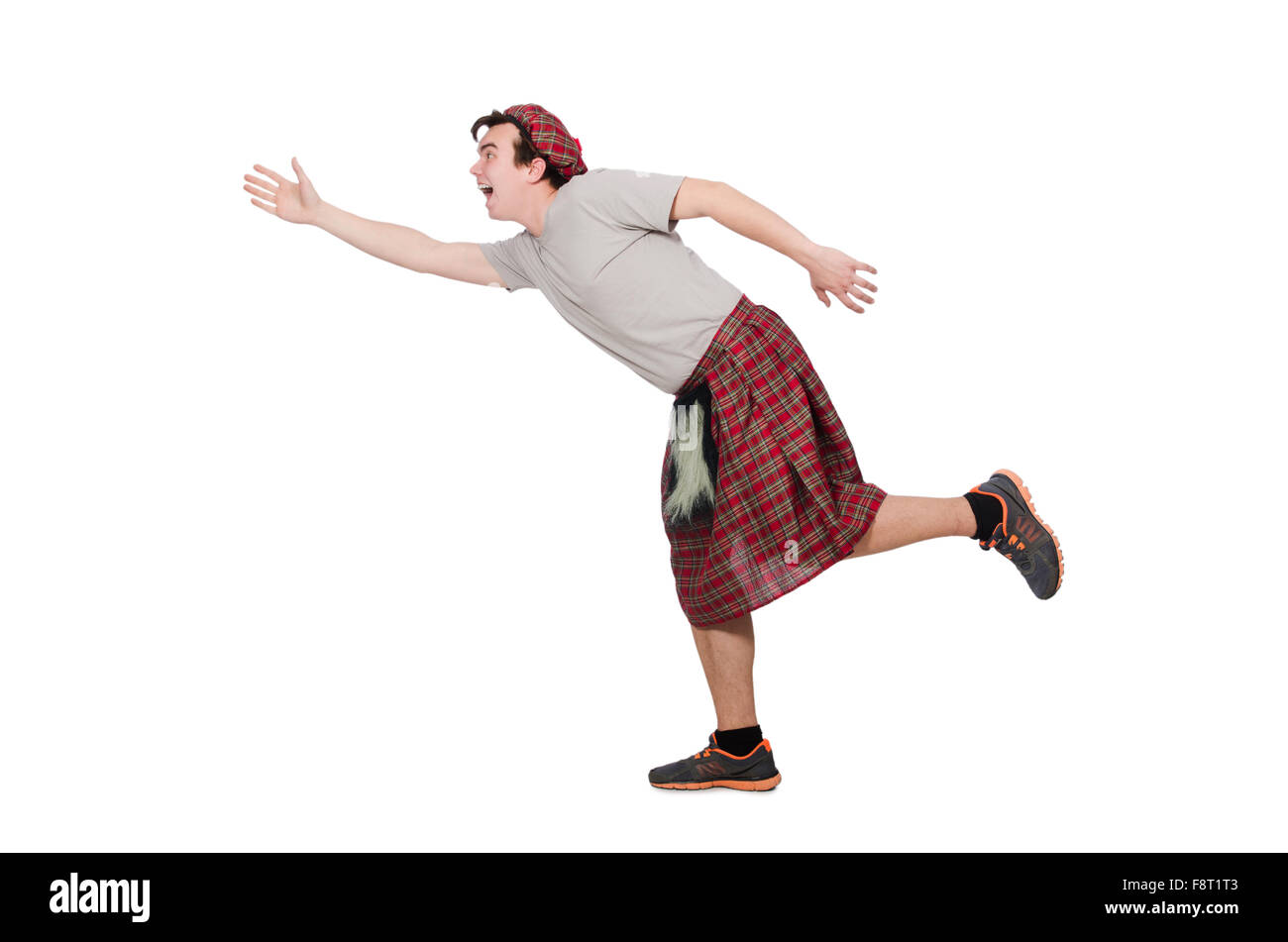 Funny scotsman isolated on white Stock Photo - Alamy