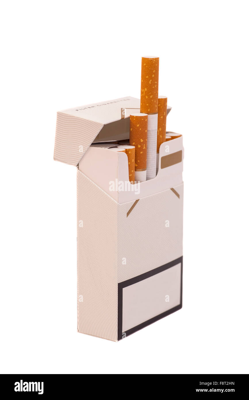 Box of cigarettes, isolated on a white Stock Photo - Alamy