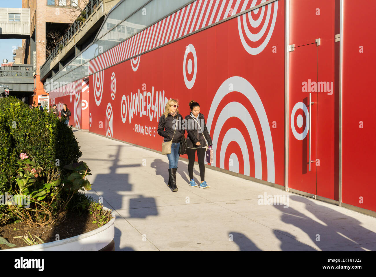 People walk past the Target "Wonderland" pop-up store prior to its ...