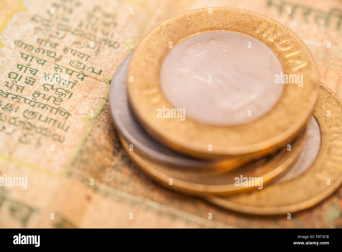 Indian Currency Rupee Notes and Coins Stock Photo - Alamy