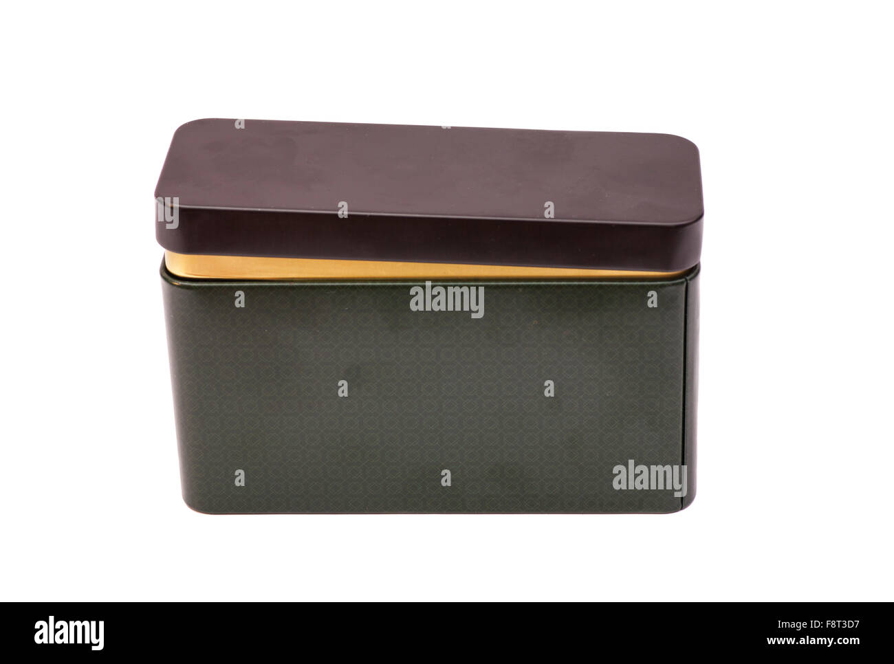 Small Metal box isolated on a white background Stock Photo - Alamy