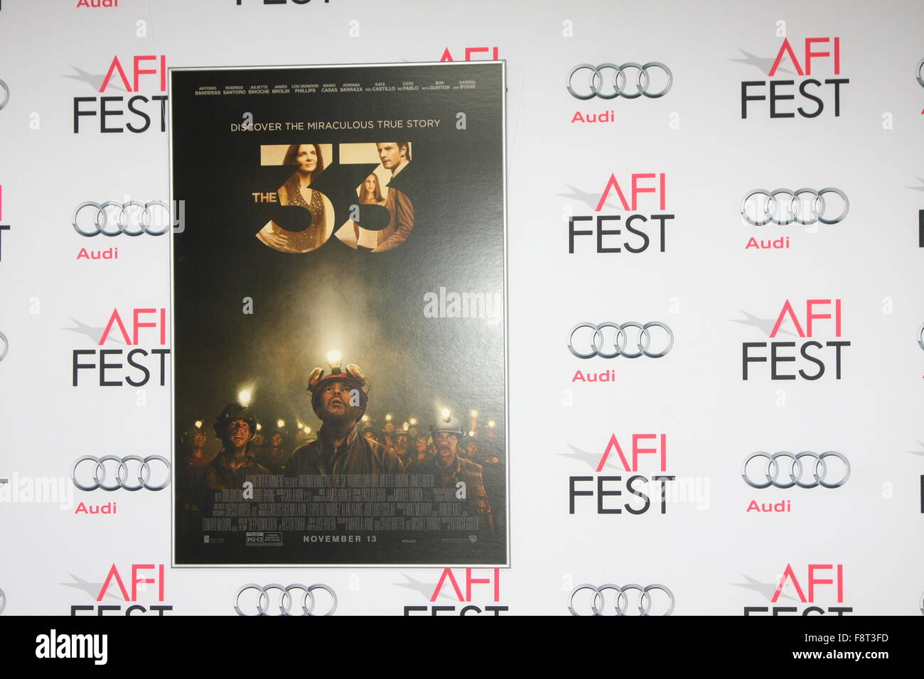 AFI Fest 2015 - The 33 Premiere Featuring: "The 33" Poster Where: Los ...