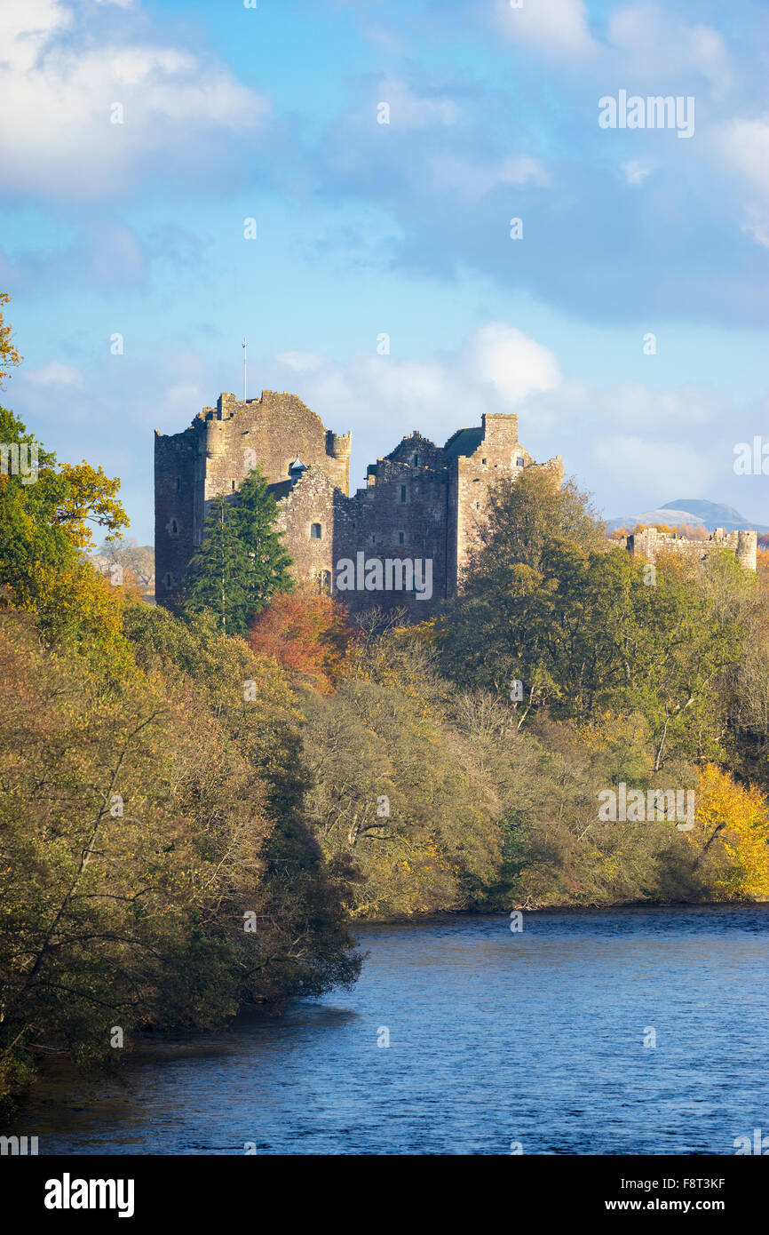 Doune Castle and River Teith, Stirling, Scotland, UK. Autumn Stock ...